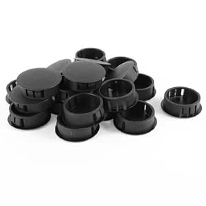 Buy Plastic Locking Panel Hole Plugs 1 3/16 Inch 30mm Dia. 20 Pcs Black ...