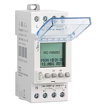Legrand 2-Channel digital Weekly 004761 Timer Switch D22, 230 V, 50/60 ...