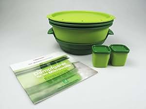 TUPPERWARE Mikrowelle MicroGourmet grün+Förmchen (2)+Rezeptheft I101 ...