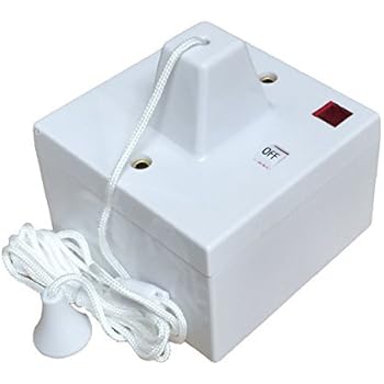 50 Amp Double Pole Ceiling Shower Isolator Switch complete with 47mm ...