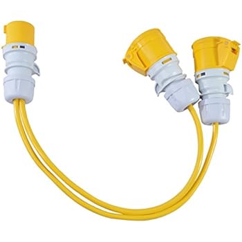 110V 32 AMP Plug to 2x 16 AMP Sockets Splitter 2 Way 2.5mm Arctic ...