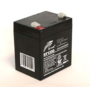 NEW Ritar RT1250 12v 5.0Ah Rechargeable Lead Acid Battery: Amazon.co.uk ...