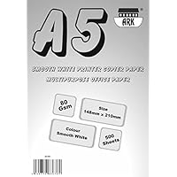 A5 White Paper Printer Paper A5 Copy Paper - Smooth A5 Printer Paper 80gsm Ream 500 Sheets Plain ...