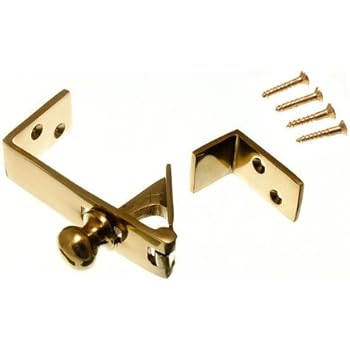 BRASS COUNTER FLAP CATCH AND STAY POLISHED BRASS WITH SCREWS: Amazon.co ...