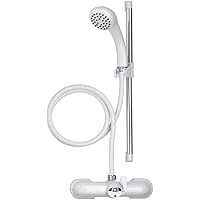 Croydex Secura Shower Set with Shower Head, 1750mm Stainless Steel Hose ...