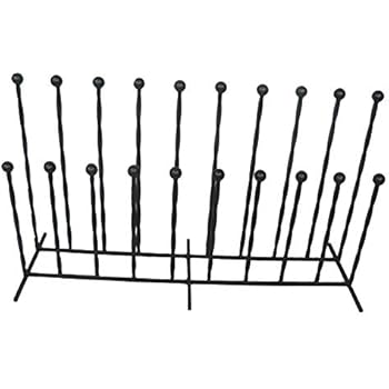 Wellington Boot Rack - Black - Metal - Indoor and outdoor - Holds six ...