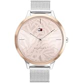 Tommy Hilfiger Quartz Analog Rose Gold Dial Stainless Steel Strap Watch ...