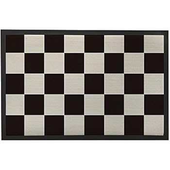 Black and White Doormat Entrance Door Mat Indoor Checkerboard Pattern ...