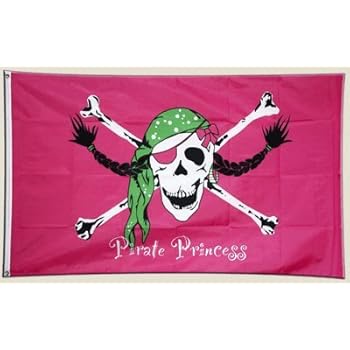 Flagge Fahne Pirat Pirate Princess Prinzessin - 90 x 150 cm: Amazon.de ...