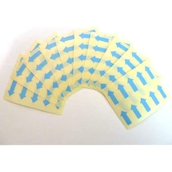 100 Labels, 20x10mm Arrow Shape, Red, Removable/Low Tack Colour Code ...