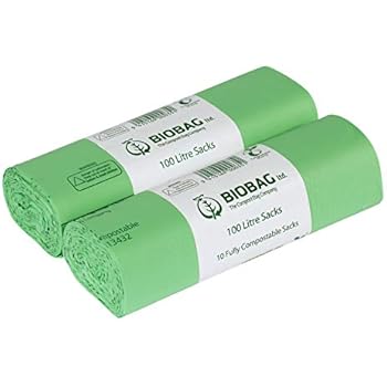 100L x50 Heavy Duty Compostable Food Waste Sacks - Compost Bag Food ...