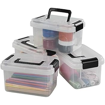 1 x 3.5lt 3.5 Litre Plastic Storage Box Container With Clip On Lid and ...
