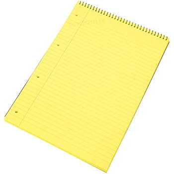[Pack of 5] Memory Aid A4 Yellow 50 Sheet (100 Page) Paper Notepad ...