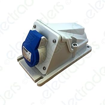 Gewiss GW62477 Low Voltage Screw Wiring 90 Degree Angled Surface-Mounting Socket-Outlet, IP44, 6 ...