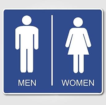 999STORE Vinyl PVC Men and Women Wall Sticker for Restroom and Home ...