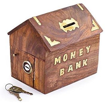 Plain Wooden Money Box/ DIY Money Box: Amazon.co.uk: Kitchen & Home