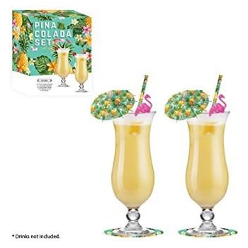 City Pina Colada Glasses 15.75oz / 450ml - Set of 6 - Gift Boxed ...