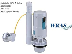 Toilet Cistern Dual Flush Valve Push Button WRAS Approved: Amazon.co.uk ...