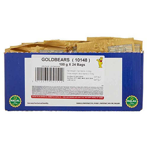 Haribo Halal Sweets Goldbears, 100 g, Pack of 24