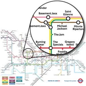 Music on the Tube Map Poster: Amazon.co.uk: Kitchen & Home
