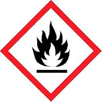 Highly flammable coshh symbol Safety sign - Self adhesive sticker 100mm ...