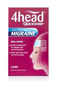4Head Quickstrip Headache and Migraine Relief Strips: Amazon.co.uk ...