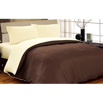 viceroy bedding Complete Double, Reversible Chocolate Brown/Cream ...