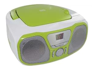 Portable radio with CD player, green/ white: Amazon.co.uk: Electronics