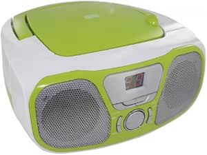 Portable radio with CD player, green/ white: Amazon.co.uk: Electronics