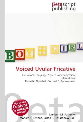 Amazon.it: Voiced Uvular Fricative: Consonant, Language, Speech ...