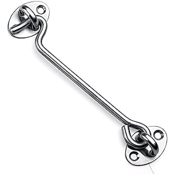 Wyre Direct Heavy Duty Extra Long Cabin Hook 600Mm 24" And Eye Black ...