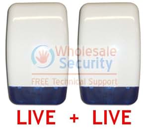 2 x Live External Siren Bell Boxes for Wired Intruder Alarm - TWIN PACK ...