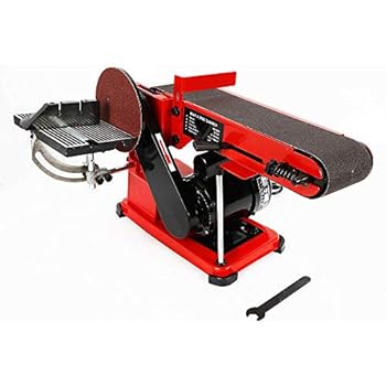 375W Bench Belt & Disc Sander Grinder Benchtop Kit Metalworking Wood ...