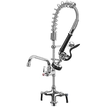 Commercial Pre-Rinse Mixer Dishwasher Tap TTS Kitchen Sink Handheld ...