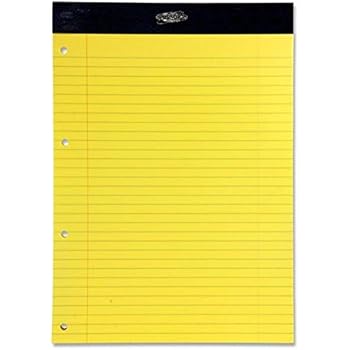 Executive A4 Yellow Legal Pad Perforated Tear-Off 80 Sheets per pad ...