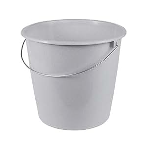 ok Eimer mit Metallbügel, Stabiler Kunststoff (PP), Rund, 10 l, Granit ...