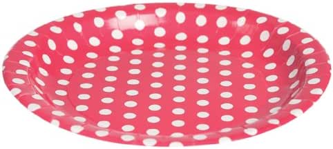 DotComGiftShop Set of 6 Red Spotty Paper Plates: Amazon.co.uk: Kitchen ...
