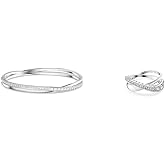 Swarovski Twist Ring, Weiss, Rhodiniert : Amazon.de: Fashion