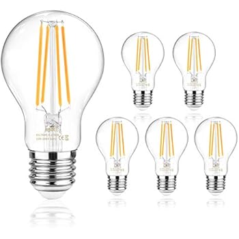 Osram LED Base Classic A Lampe, Sockel: E27, Warm White, 2700 K, 7 W, Ersatz für 60-W-Glühbirne ...