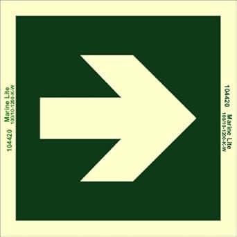 Sticker Signal IMO 104420 - Impa 334420 Vinyl Photoluminescent. Arrow ...