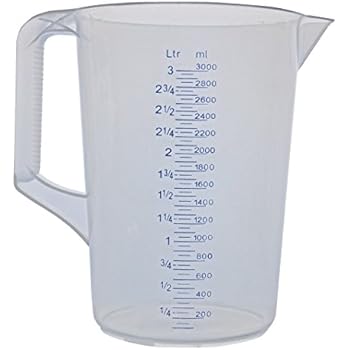 Pot gradué plastique 5 litres: Amazon.fr: Cuisine & Maison