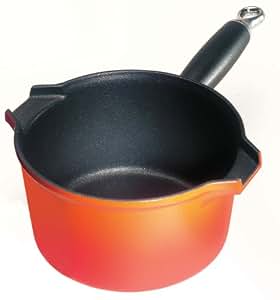 LE CREUSET Cast Iron Milk Pan Non-Stick, Volcanic, 16 cm: Amazon.co.uk ...