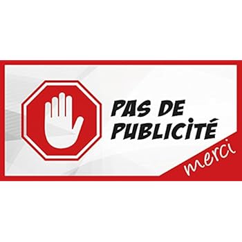 Sticker Autocollant " Pas de Publicité - Stop Pub ": Amazon.fr: Bricolage