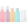 MINISO Travel Bottle Kit Set of 4, Portable Plastic Multipurpose ...