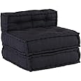 vidaXL Pouf modulaire Anthracite 70x70x54 Tissu, canapé, canapé ...