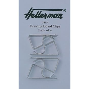 Hellerman Drawing Board Clips Pack of 4: Amazon.co.uk: Office Products