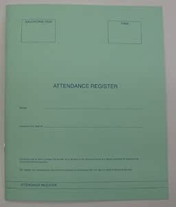 school class attendance register book - green cover : Amazon.co.uk