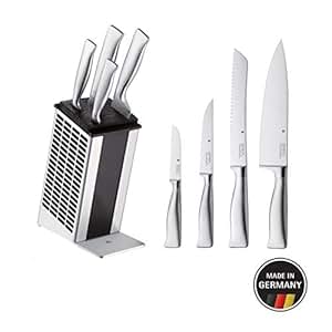 WMF Grand Gourmet Knife Block with 5 Knives, Silver: Amazon.co.uk ...