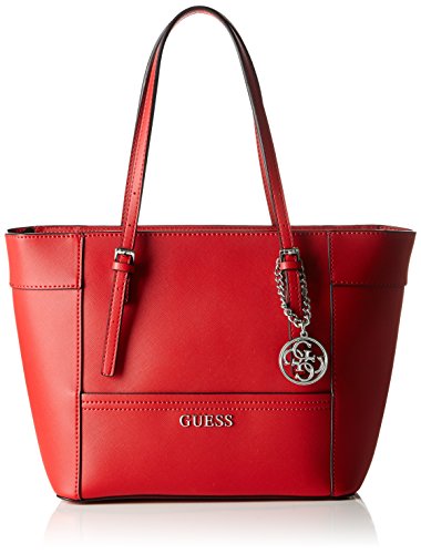 Guess Womens Delaney Small Classic Tote Handbag, Red (Cny Red), One ...
