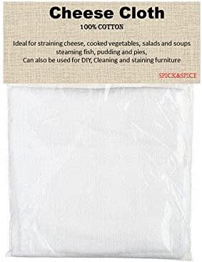 Muslin Cheesecloth, Cheese Cloth for cooking and straining: Amazon.co ...